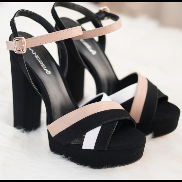 ANDREA FENZI | Shoes | Andrea Color Block Platform Heels | Poshmark